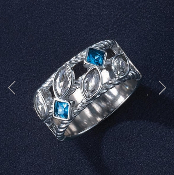 Jewelry | Stainless Steel Cable Stone Ring | Poshmark